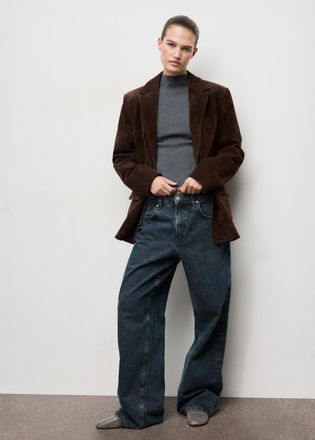 Mango Pull cintré à col cheminée gris chiné moyen - Femme - 1XL - MANGO