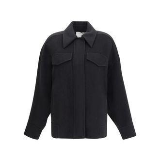 Max Mara Femme, Vestes, Noir, Taille: 40 FR &Eacute;l&eacute;gante Veste Caban en Laine