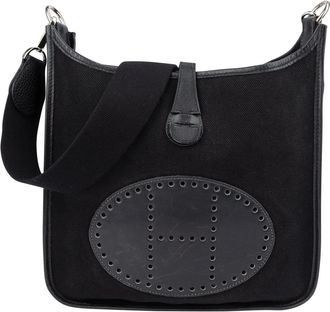 Herm&egrave;s Crossbody Bags - Hermes Classic Black Cotton Evelyne PM Crossbody B - Gr. unisize - in Schwarz - f&uuml;r Damen