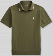 Polo Ralph Lauren Regular Fit Poloshirt aus Baumwoll-Mix mit Rei&szlig;verschluss