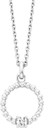 Julie Julsen Anh&auml;nger mit Kette 925 Silber rhodiniert Zirkonia wei&szlig;