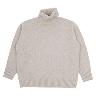 P.A.R.O.S.H. P.a.r.o.s.h., Femme, Pulls, Beige, Taille: 38 FR Pull &agrave; Col Roul&eacute; en Cachemire