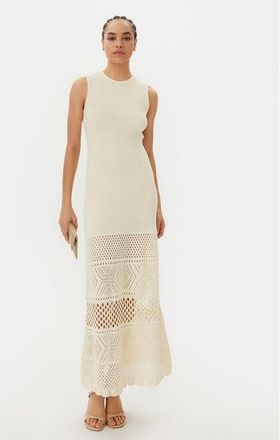 Twin-Set Strickkleid 251LL3SBB Beige Regular Fit