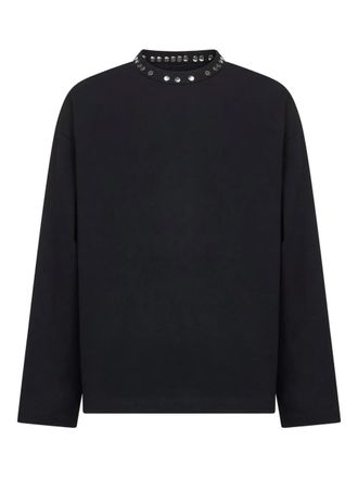 Jil Sander haut &agrave; d&eacute;tails de clous - Noir