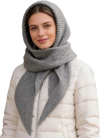 Generic Bonnet dhiver - Chaud Doux R&eacute;glable Headwear Bonnet Coupe-Vent Bonnet avec Cache-Cou pour Temps Froid Accessoire Ext&eacute;rieur avec Design Femmes Escalade