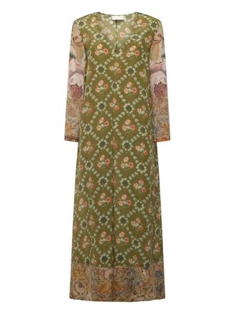 Pierre-Louis Mascia robe longue &agrave; fleurs - Vert