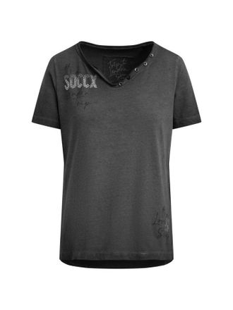 soccx V-Shirt mit l&auml;ngerer R&uuml;ckenpartie