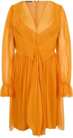 Alberta Ferretti Femme, Robes, Orange, Taille: 44 FR V-neck Short Dress