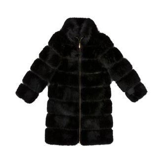 Yes-Zee Mantel mit Pl&uuml;scheffekt - - Jackets - Damen - Schwarzk - S