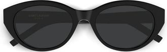 Saint Laurent Eyewear Sonnenbrille mit ovalem Gestell - Schwarz