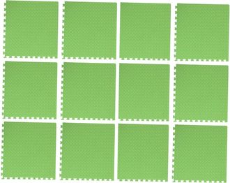 Milisten 12 Stück Teiliges Eva verbindungsmatten rutschfeste Bodenschutzmatte mit Blattstruktur Wasserabweisend Stoßdämpfend für Fitness Gymnastik und Heimtrai