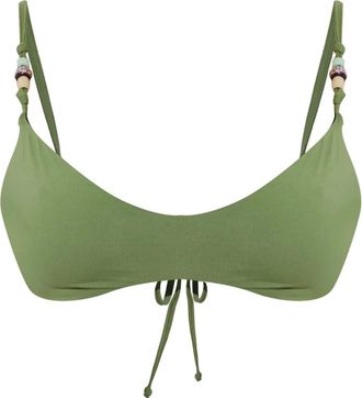 Bond-Eye Mika beaded reversible bikini top - Schwarz