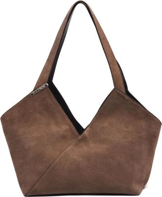Baldinini Sac bandouli&egrave;re en daim - Femme - Sacs - Brun - Taille: ONE Size