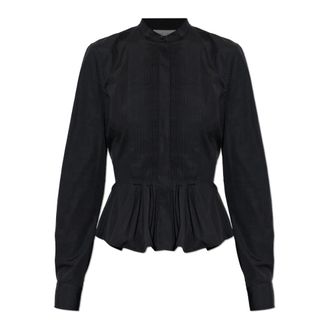Alexander McQueen Cotton Shirt - - Blouses & Shirts - Damen - Schwarzk - XS