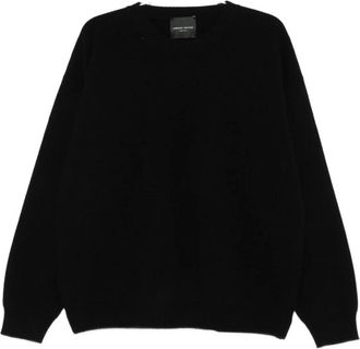 Roberto Collina Homme, Pulls, Noir, Taille: L Pull Élégant pour Homme