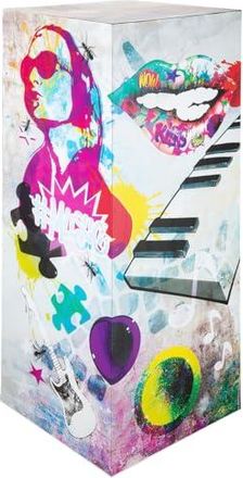 Gilde S&auml;ule Street Art aus Metall - Graffitimotiv - Mehrfarbig - H&ouml;he 100cm x Breite 27cm - Graffiti