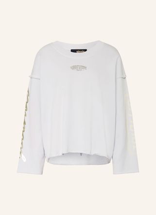 Yippie Hippie Yippie Hippie Oversized-Sweatshirt Mit Pailletten grau