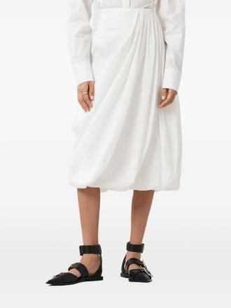AllSaints jupe mi-longue Nia &agrave; design drap&eacute; - Blanc