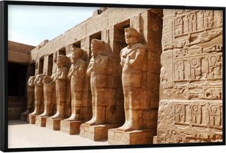 artboxONE Poster mit schwarzem Rahmen 30x20 cm Reise Tempelanlage Karnak - Bild Tempel von karnak antike karnak