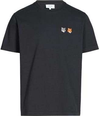 Maison Kitsun&eacute; Tee-shirt en coton Double Fox Head