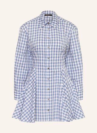 Maje Hemdblusenkleid Mit Schmucksteinen blau