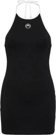 Marine Serre Femme, Robes, Noir, Taille: 38 FR Short Dress