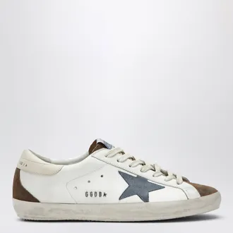 Golden Goose Super-Star Sneaker in Wei&szlig;/Braun/Denimblau/Creme