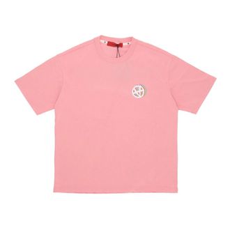 Acupuncture Baby Pink Emblem Tee Kurzarm - - Tops - Herren - Rosa - M