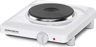 Rommelsbacher Einzelkochplatte THL 1097 - Made in Germany, Gussheizplatte 145 mm Ø, feueremailliertes Gehäuse, stufenlos regelbar, Überhitzungsschutz, 1000 Watt, we