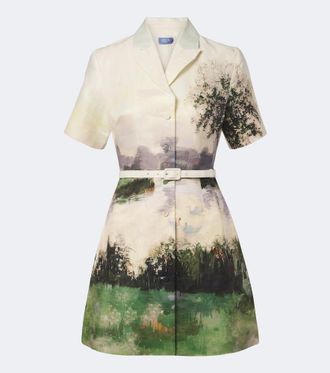 LEO LIN Robe chemise Brigitte en lin m&eacute;lang&eacute;