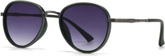 Generic Lunettes de soleil rétro en métal pour homme - Dégradé de mode - Nuances de luxe UV400 - Lunettes de soleil punk tendance 2026