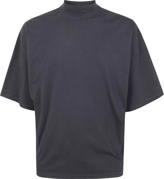 Jil Sander Homme, Tops, Noir, Taille: XS T-Shirt Ras du Cou en Coton
