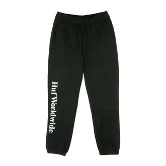 HUF Schwarze Fleecehose - - Trousers - Herren - Schwarzk - XL