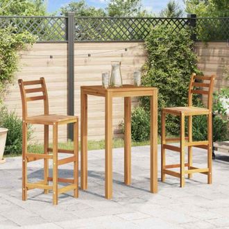 vidaXL Barhocker 2 Stk. Massivholz Akazie - Vidaxl