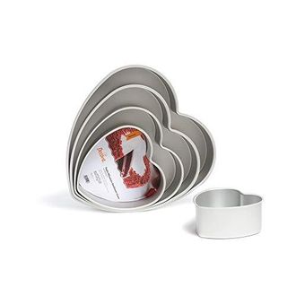 Decora 0062672 MOULE ANODISÉ AU BORD DROIT COEUR 35 X H 7,5 CM, Métal, 35 x 7,5 cm, Argent