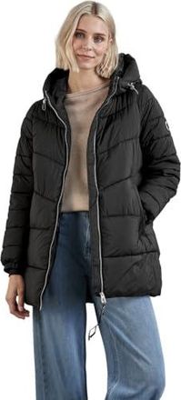 Street One A201971 Veste matelassée Longue, Noir, 38 Femmes