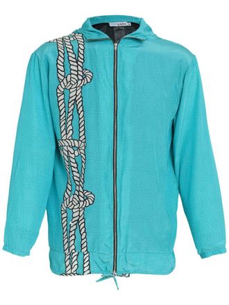 Amir Slama veste à imprimé graphique - Bleu