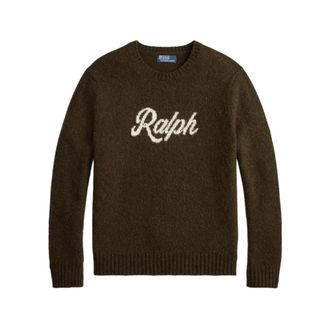 Ralph Lauren Pullover mit Logo-Intarsie - - Knitwear - Herren - Braun - L