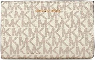 Michael Kors Femme, Accessoires, Beige, Taille: ONE Size Bryant Medium Signature Logo Wallet