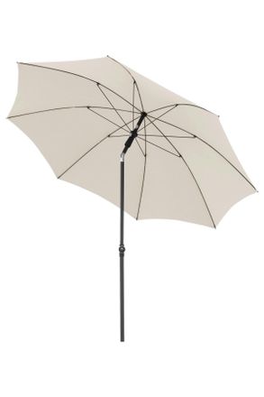 Doppler Sonnenschirm, Natur, Textil, 210x210 cm, h&ouml;henverstellbar, Knickgelenk, regenabweisend, Sonnen- & Sichtschutz, Sonnenschirme, Sonnenschirme rund