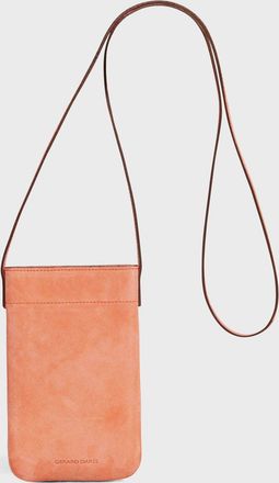 Gerard Darel Porte t&eacute;l&eacute;phone en cuir velours - LADYPHONE - Blush