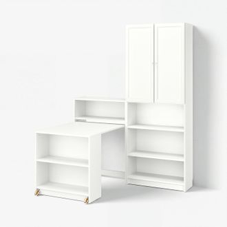 IKEA BILLY / OXBERG B&uuml;cherregalkombination + Klapptisch