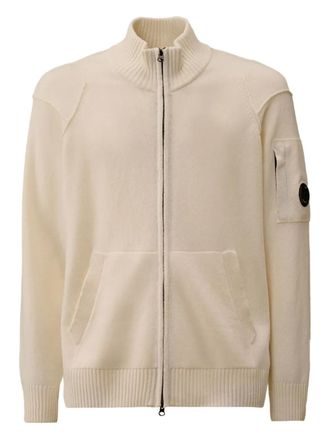 C.P. Company cardigan à fermeture zippée - Blanc