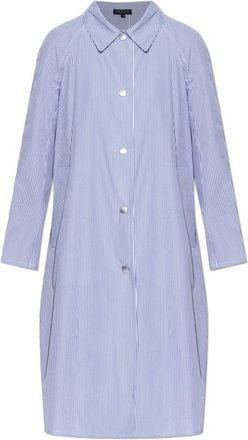 Rag & Bone Femme, Manteaux, Bleu, Taille: 36 FR Gayle Striped Poplin Trench Coat