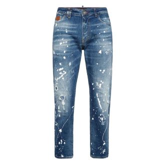 Philipp Plein Homme, Jeans, Bleu, Taille: W32 Jean Detroit Fit 5 Poches