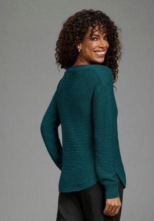Bruno Banani Strickpullover mit U-Boot-Ausschnitt, h&uuml;ftlange Schnittform, elastisches Material