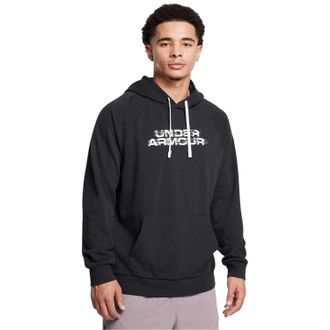 Under Armour Rival Kapuze mit Kordelzug f&uuml;r Herren, Raglan&auml;rmel (Schwarz)