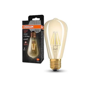Osram Vintage 1906 Classic Edison Fil LED lampe, E27, or, 4W, 410LM, 2400K, couleur confort chaude, consommation tr&egrave;s faible, dur&eacute;e de vie longue dur&eacute;e, Gol