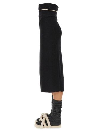 Moncler Knitted Midi Skirt - Black
