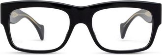 Gucci Brille mit Logo-Print - Schwarz